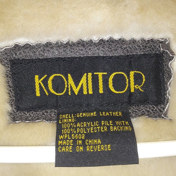 Komitor | Jackets & Coats | Komitor Womens Brown Leather Jacket With ...